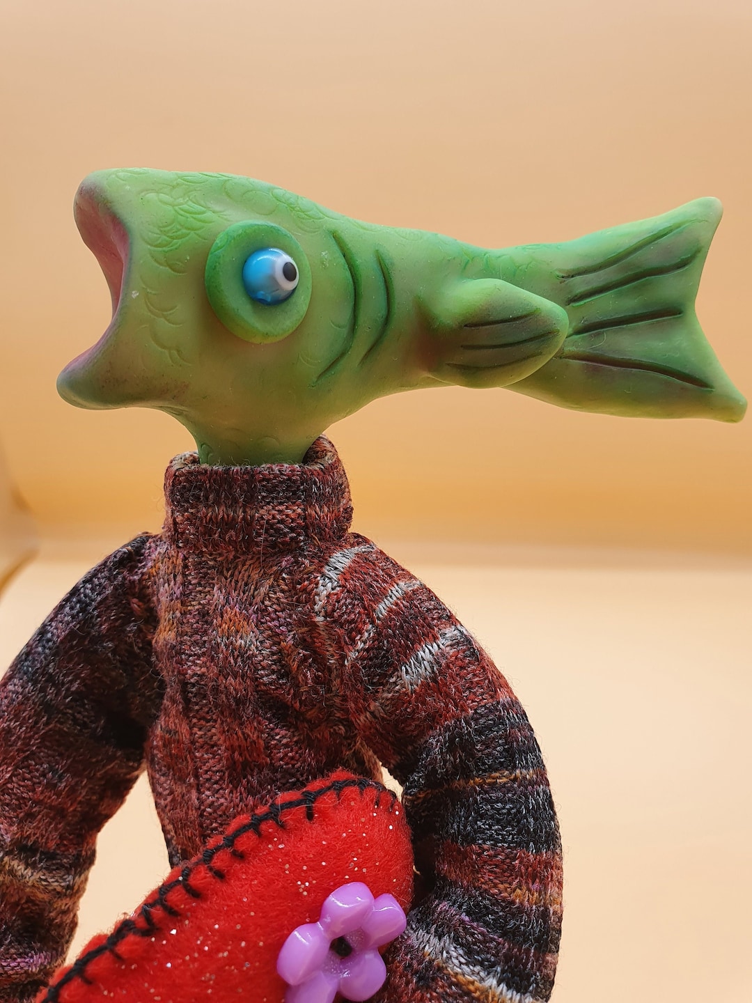Fish Face is a Handmade Posable Artdoll Has a Unique Personality ...