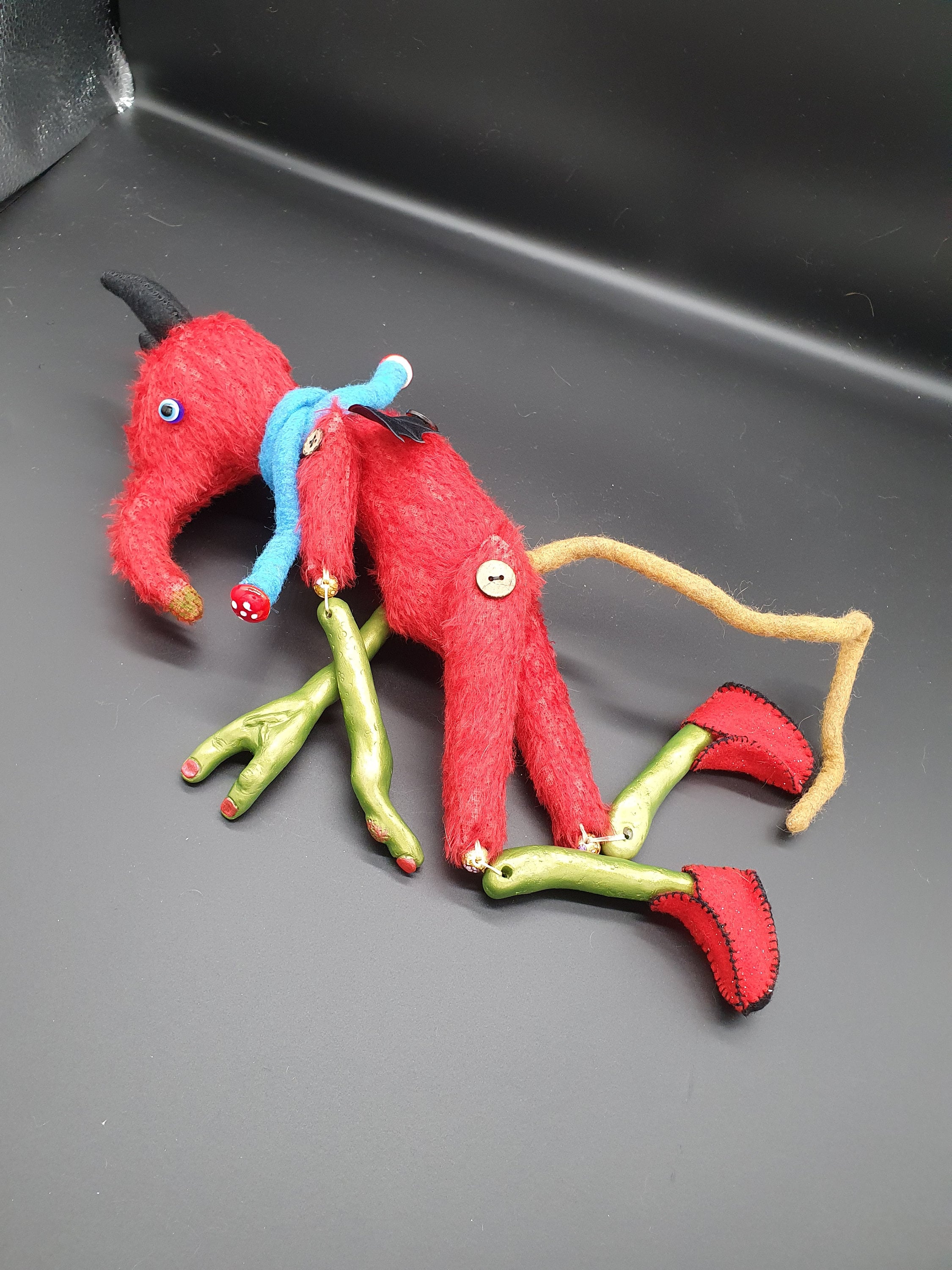 Red Devil Rat Bjd Posable Mohair Artdoll - Etsy UK