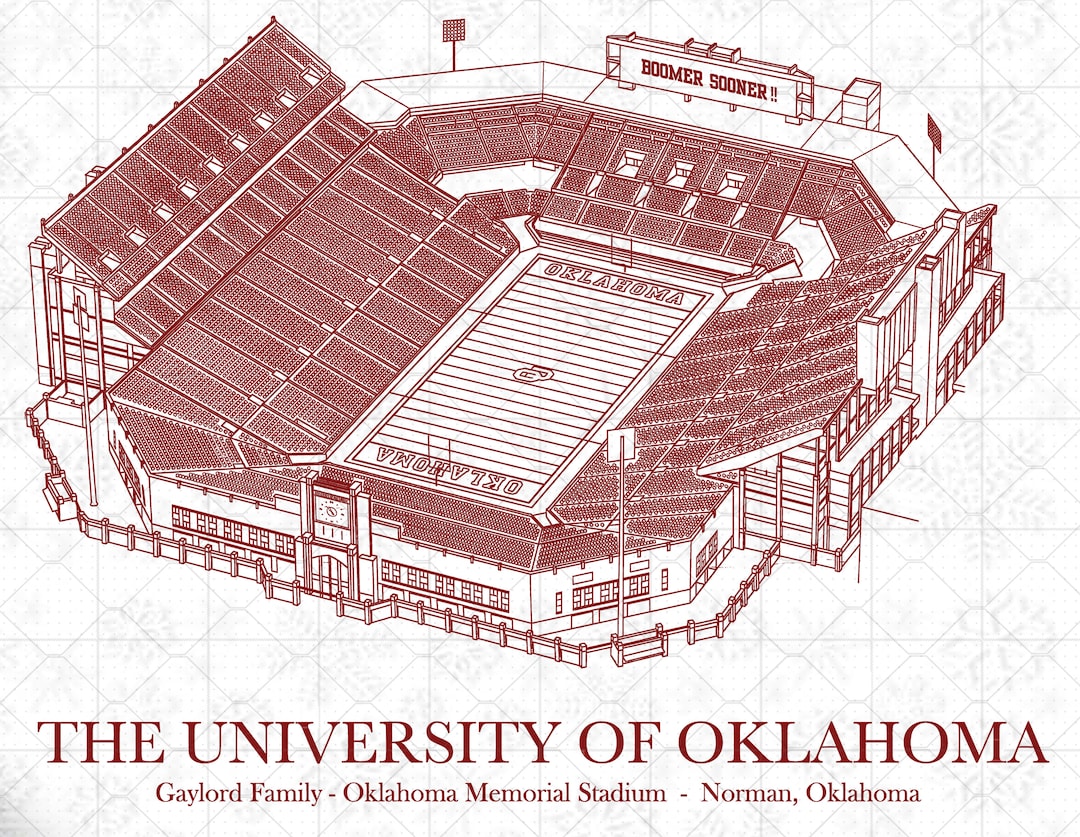Oklahoma Sooners Football Stadium PNG Sublimation Digital - Etsy