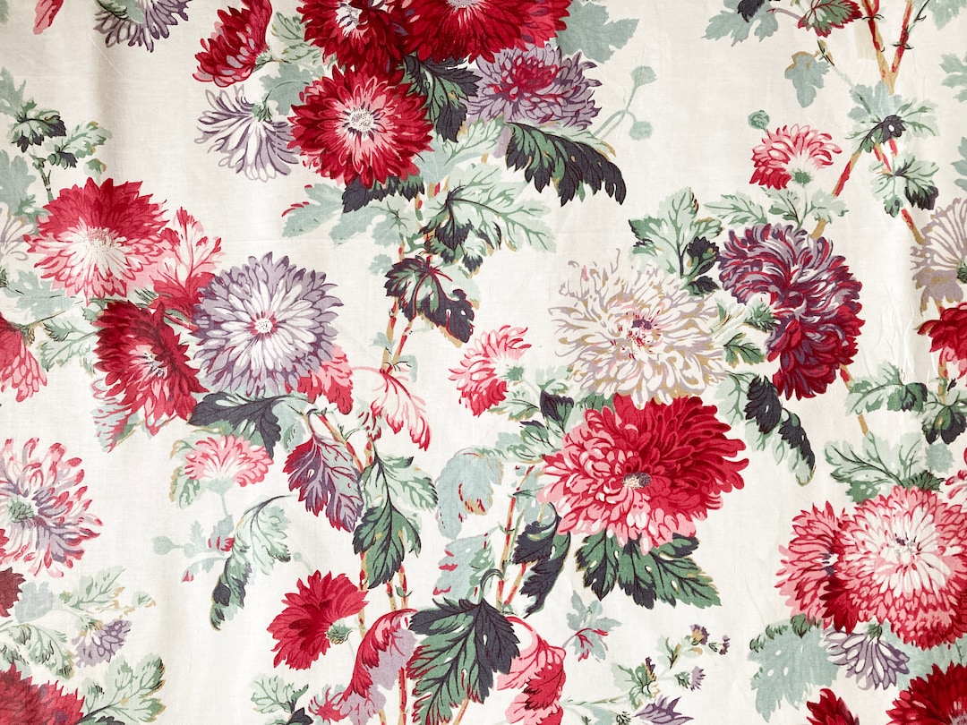 Warner and Sons 'edwardian Days' Glazed Fabric - Etsy