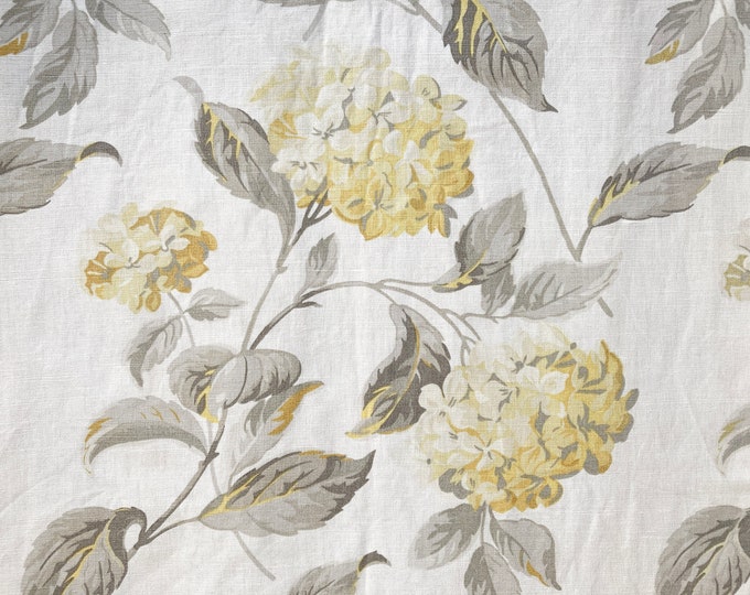 Laura Ashley Hydrangea Fabric Yellow - Etsy