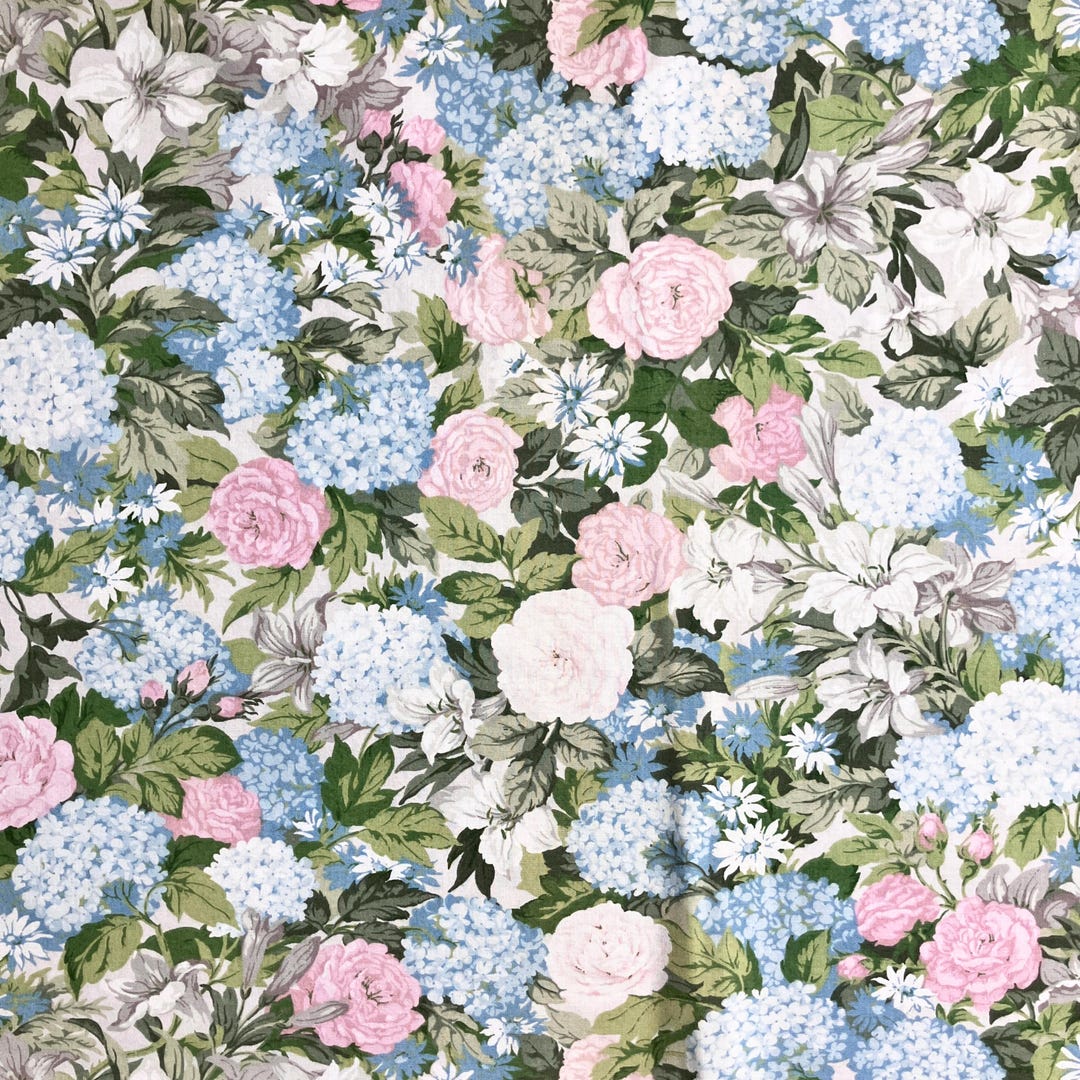 Vintage Sanderson 'flower Show' Fabric - Etsy