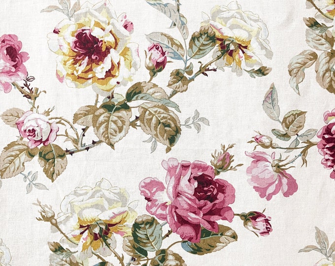 Beautiful Rose Linen Fabric - Etsy