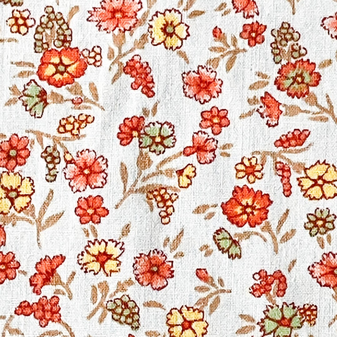 Vintage Floral Cotton Fabric: Small Print for Patchwork & Quilting - Etsy