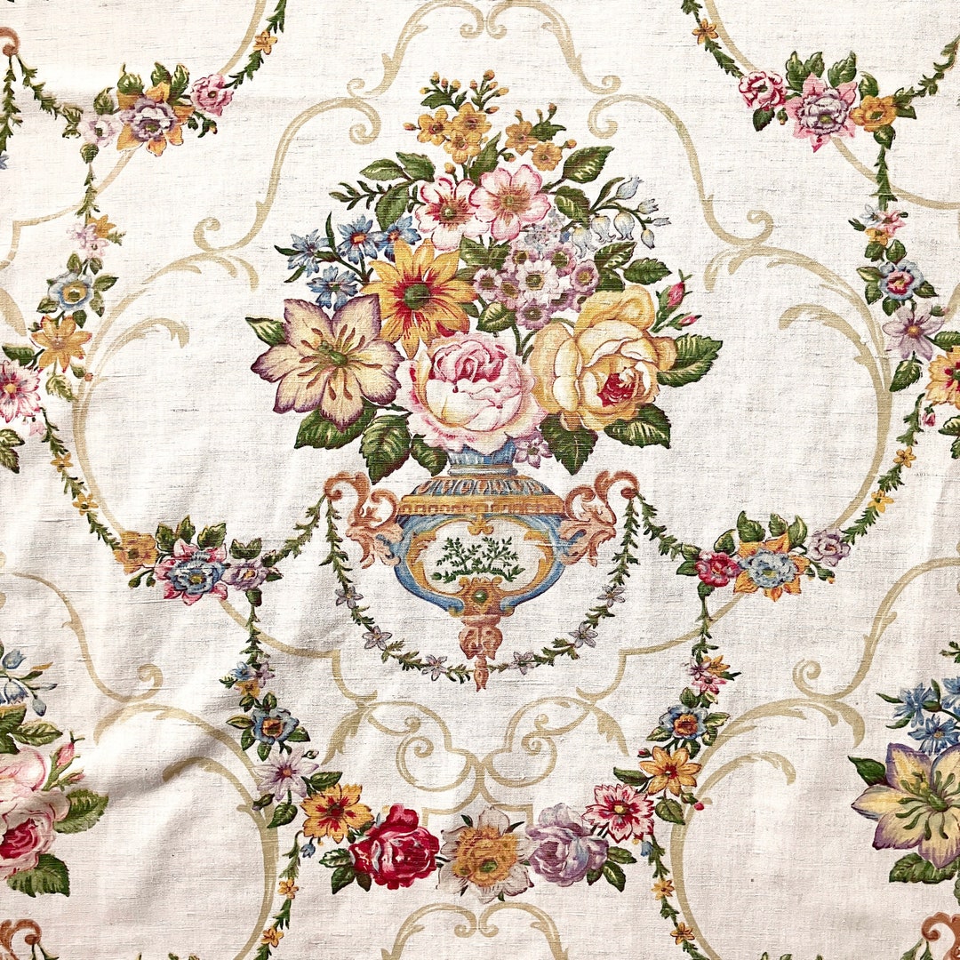 Vintage Floral Linen - Etsy