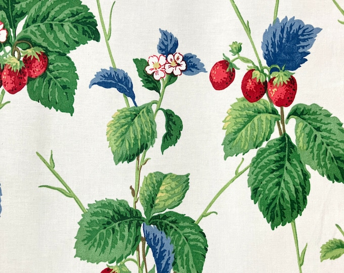 Sanderson Fabric Sample Summer Strawberries - Etsy