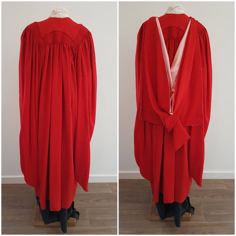 Vintage 50s Red University Medicine Graduation Scholar Gown - Etsy UK