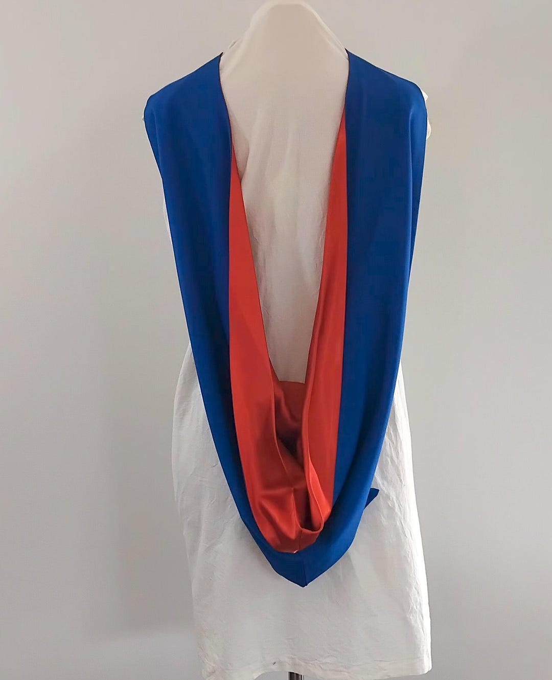 Vintage Blue Red University Graduation Academic Scholar Hood Cape - Etsy