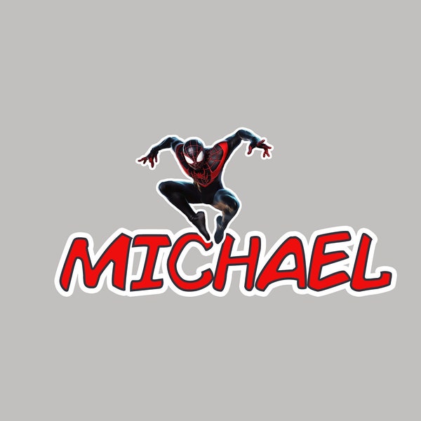 Miles Morales Name Sticker Label - Etsy