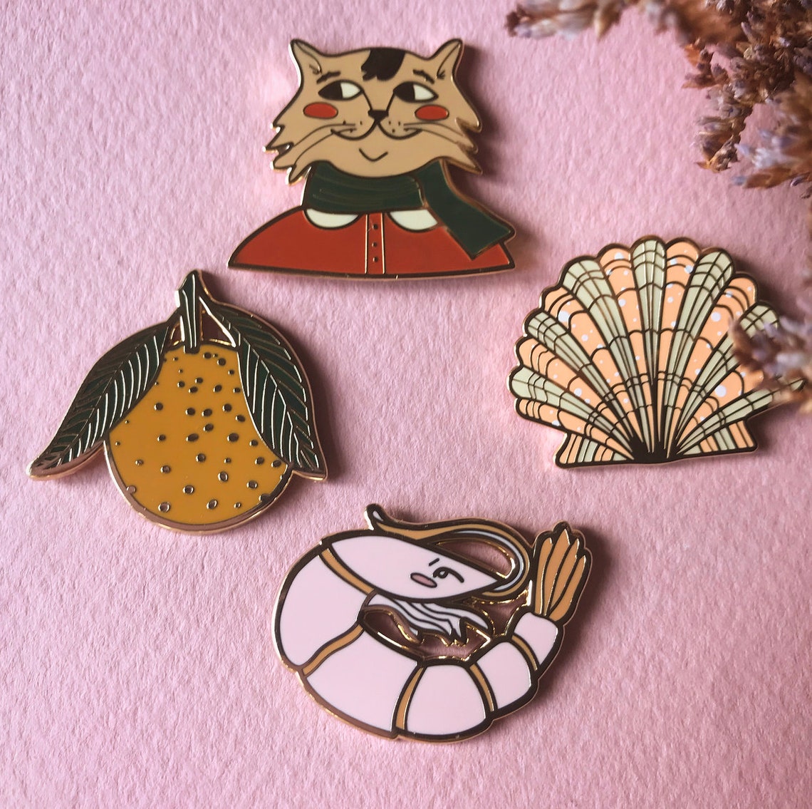 Scallop Enamel Pin Cute Hard Enamel Lapel Pin Sea Theme Pin - Etsy