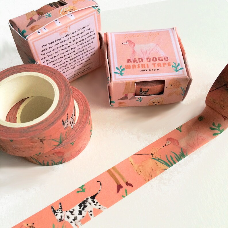 Bad Dog Washi Tape Cute dog lovers masking tape | Etsy