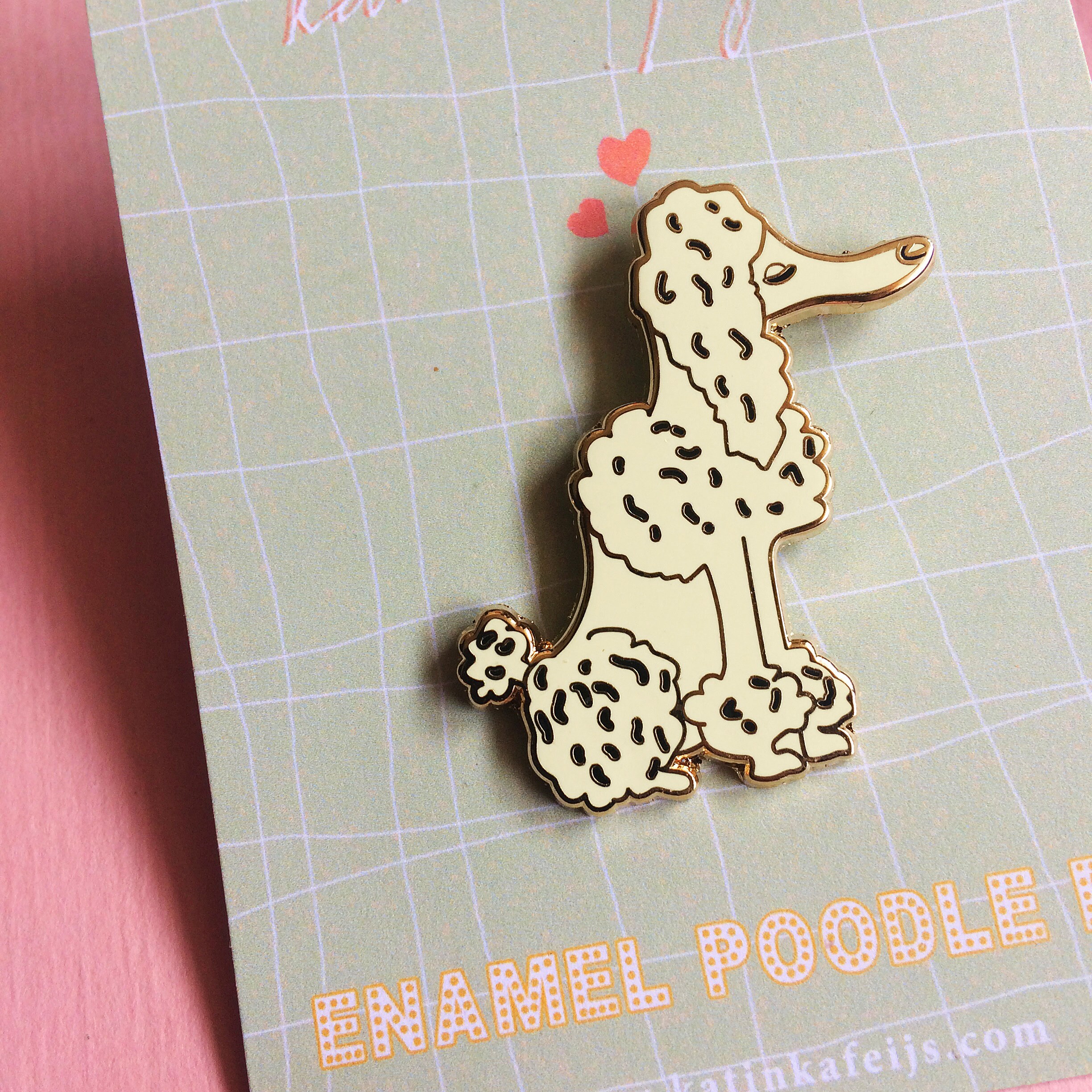 Poodle Hard Enamel Lapel Pin, Animal Badge or Brooch, Cute Dog Pin - Etsy