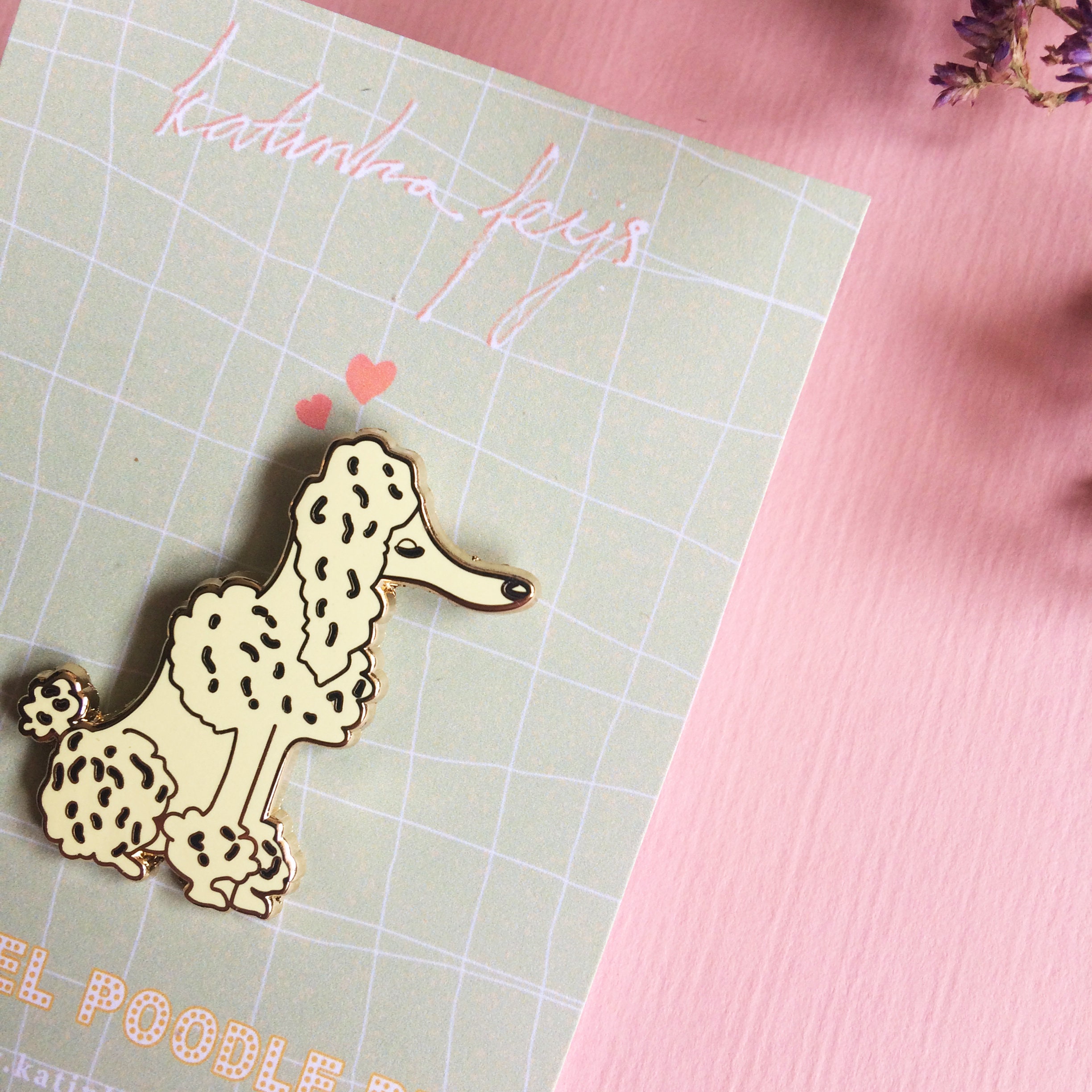 Poodle Hard Enamel Lapel Pin Animal Badge or Brooch Cute Dog - Etsy