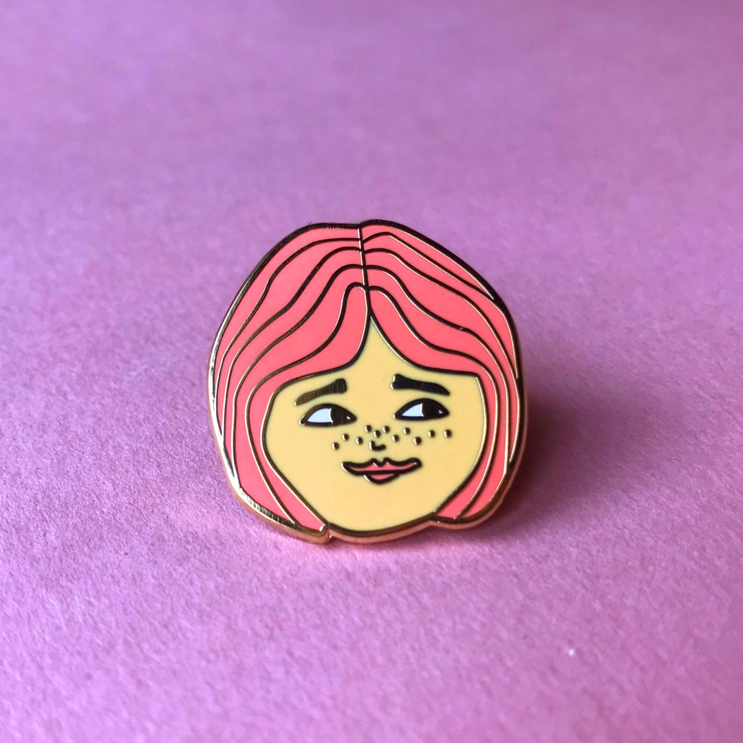 Girl Enamel Pin, Gold & Pink Hard Enamel Pin, Girl Power Pin, Feminist ...