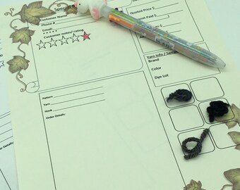 Knitting Order Form - Etsy