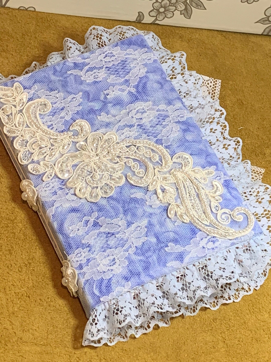 Lace Shabby Chic Journal, Feminine Junk Journal, Elegant Lace Journal ...