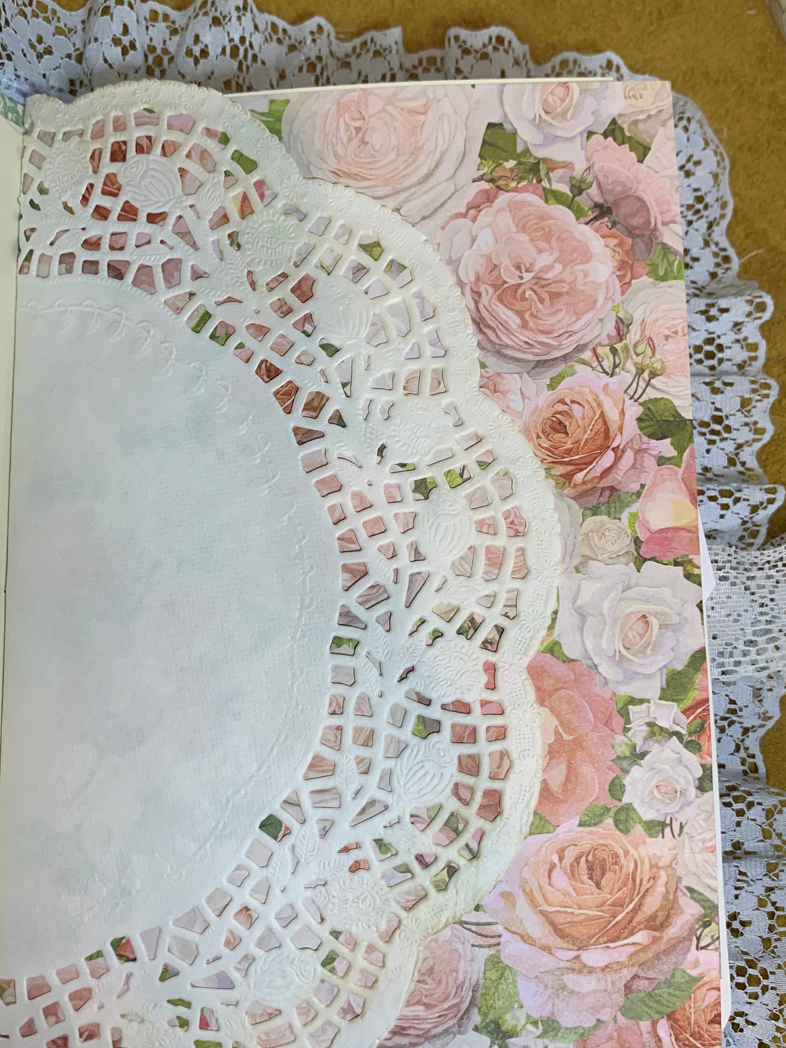 Lace Shabby Chic Journal, Feminine Junk Journal, Elegant Lace Journal ...