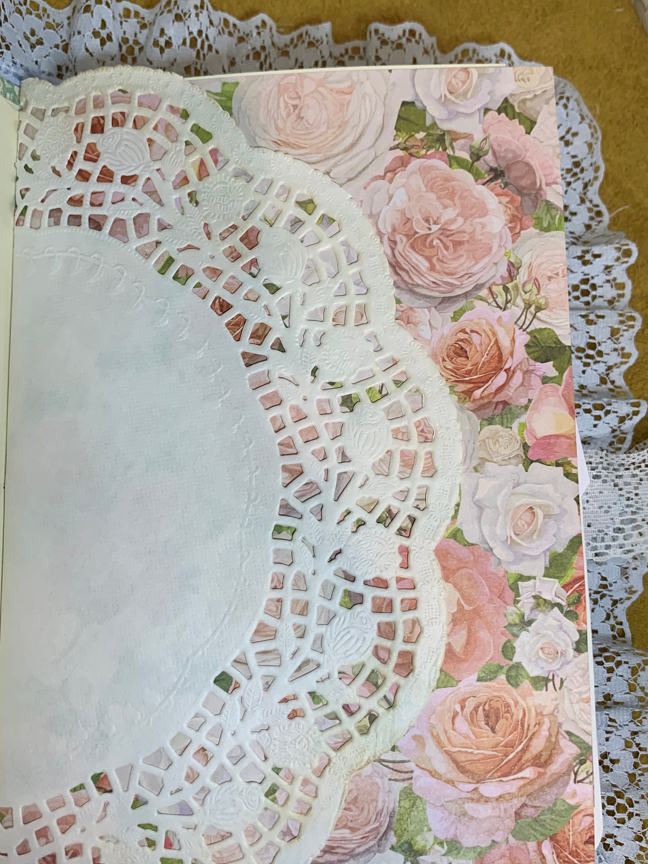 Lace Shabby Chic Journal, Feminine Junk Journal, Elegant Lace Journal ...