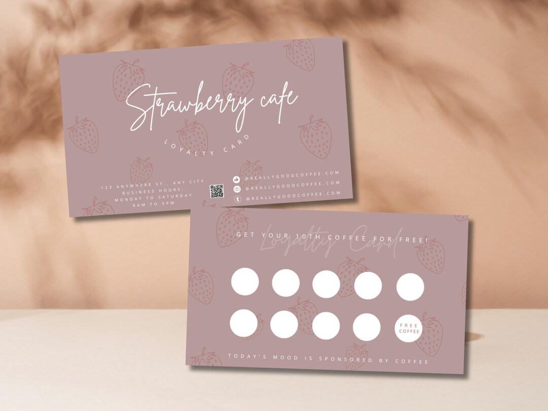 Editable Business/loyalty Card Template - Etsy