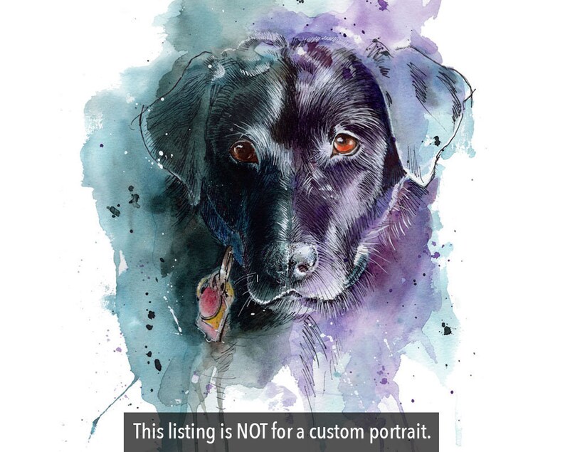 Labrador Retriever Acuarela Pintura Mural Grabado Fiesta - Etsy España