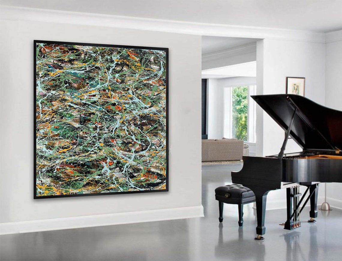 Large Original Abstract Painting Modern Fine Art Home Decor Jackson ...
