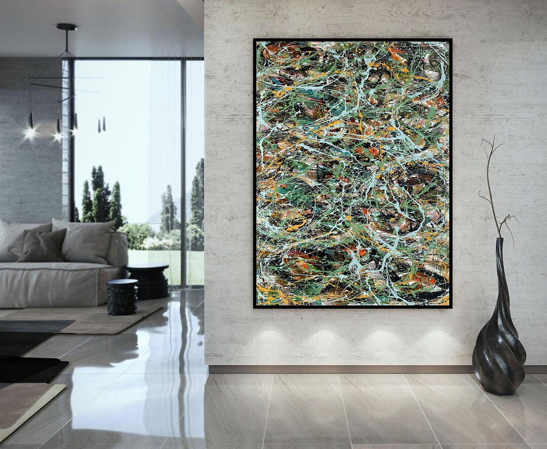 Large Original Abstract Painting Modern Fine Art Home Decor Jackson ...