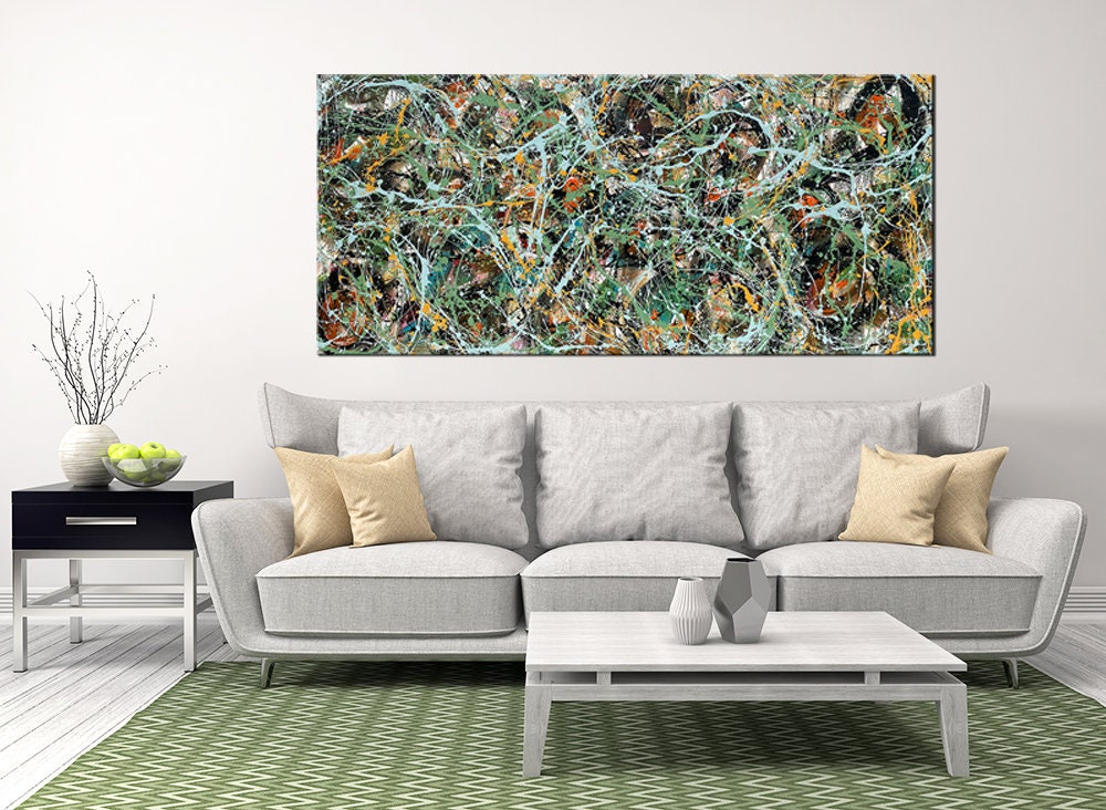 Large Original Abstract Painting Modern Fine Art Home Decor Jackson ...