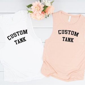 Custom Muscle Tanks Print Front and Back, Custom Tanks, Personalized ...