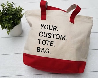 Custom Tote bags 4 words Tote Your Favorite Things | Etsy