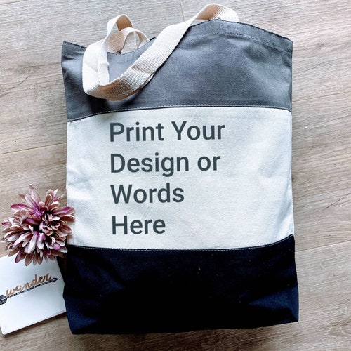 Custom Tote Bags Print Your Logo Tote Bag Personalized Tote - Etsy