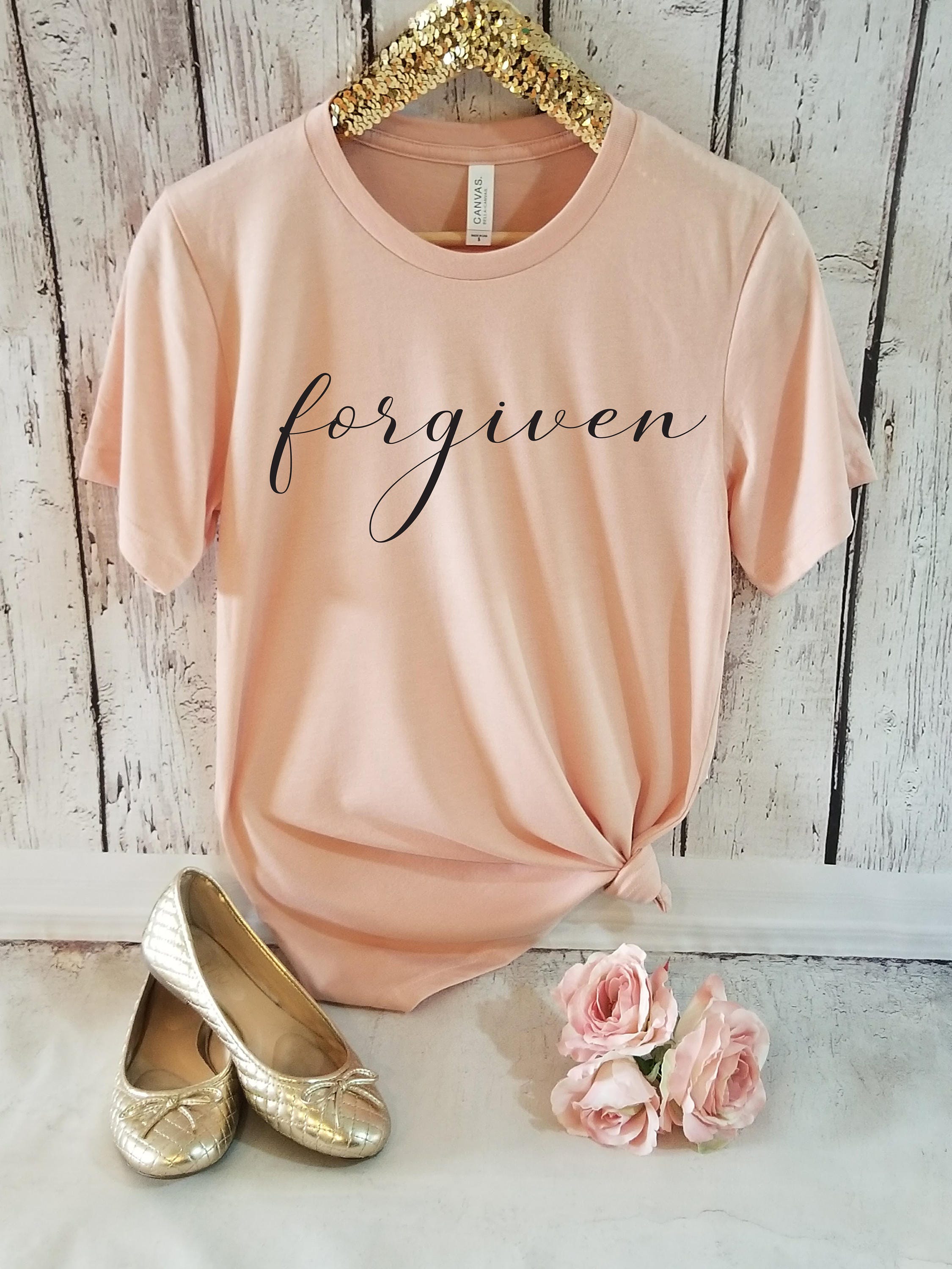 Forgiven T-shirt Positive Women Shirt Forgive T-shirt - Etsy UK