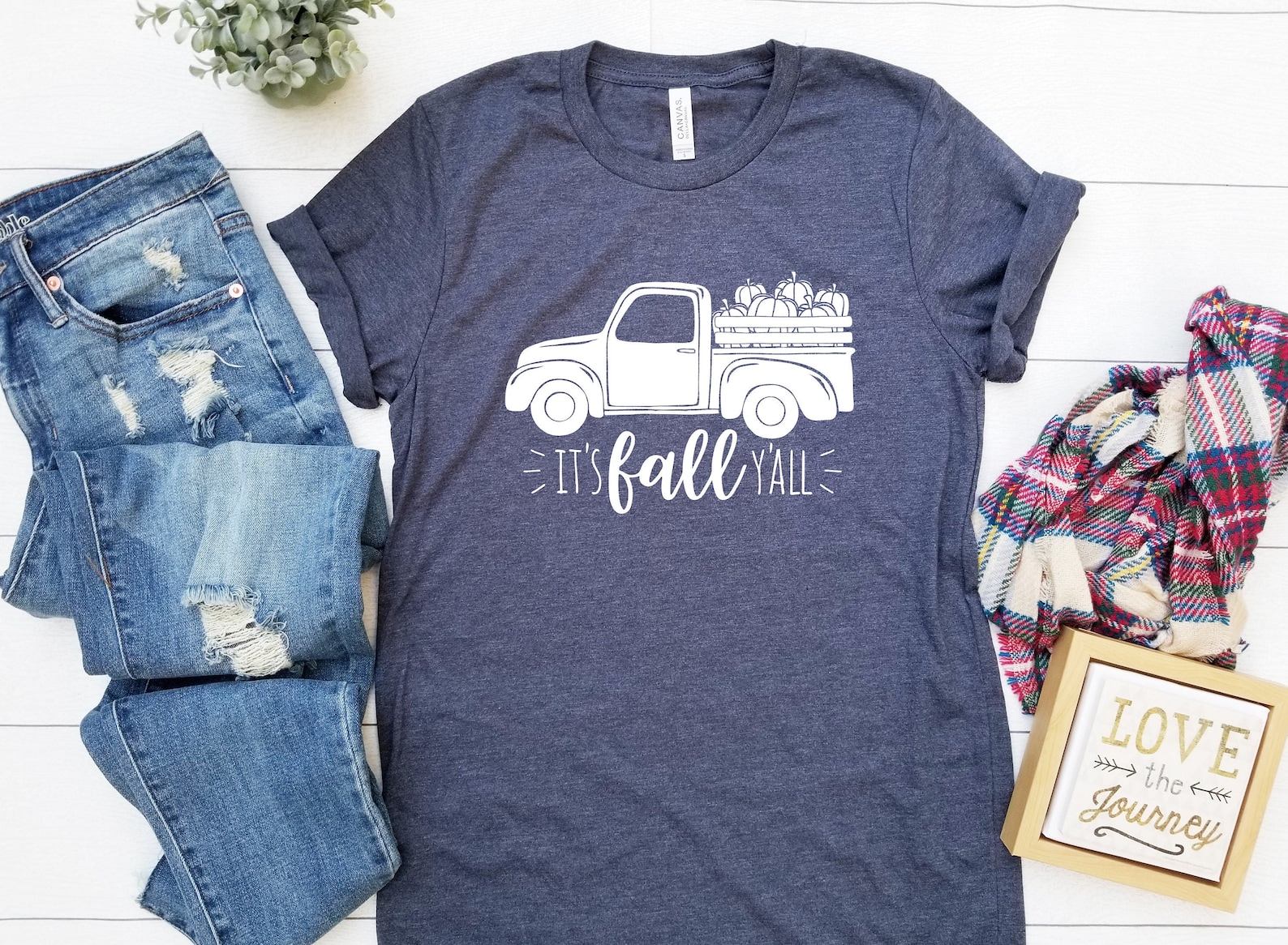 Fall Shirt Happy Harvest T-Shirt Harvest Tee Old Truck | Etsy