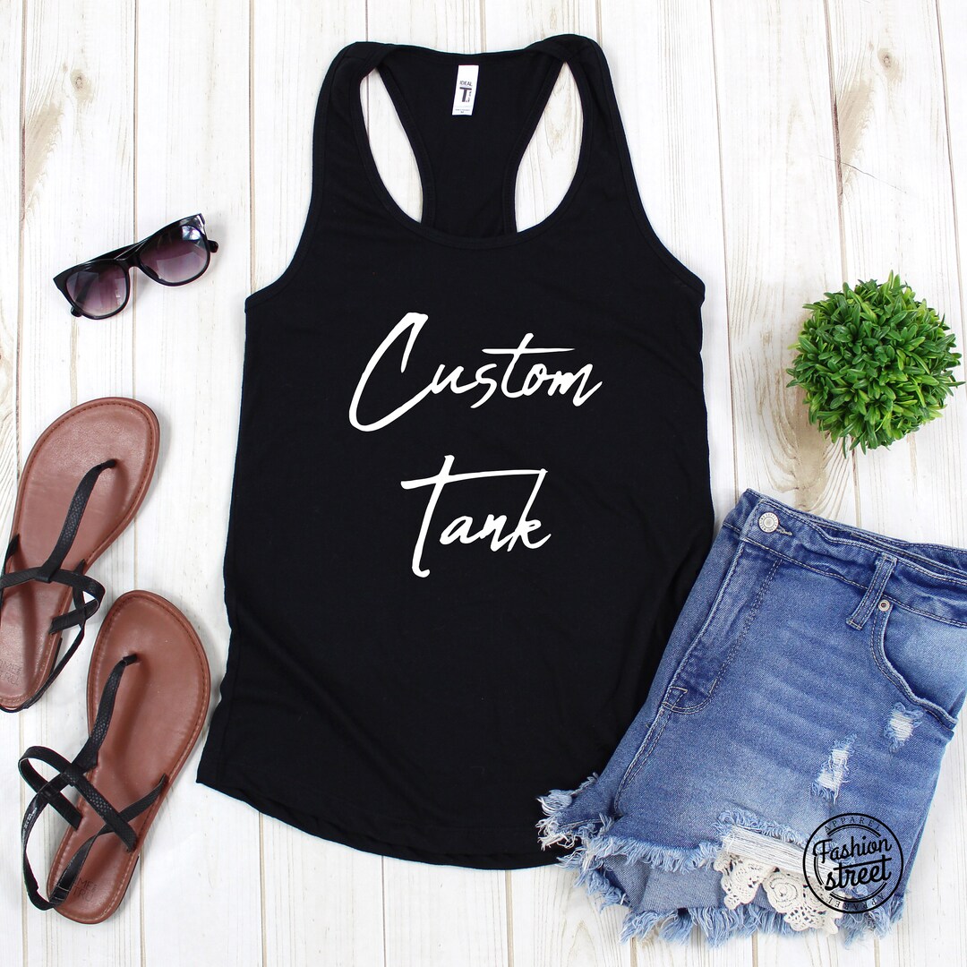 Custom Tank, Personalized Tank, Custom Racerback Tank, Custom Tank ...