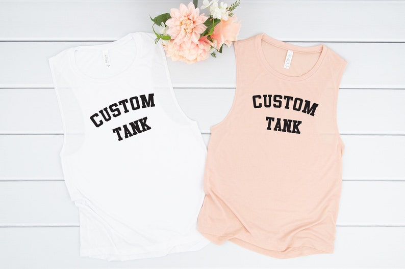 Custom Muscle Tanks Print Front and Back, Custom Tanks, Personalized ...