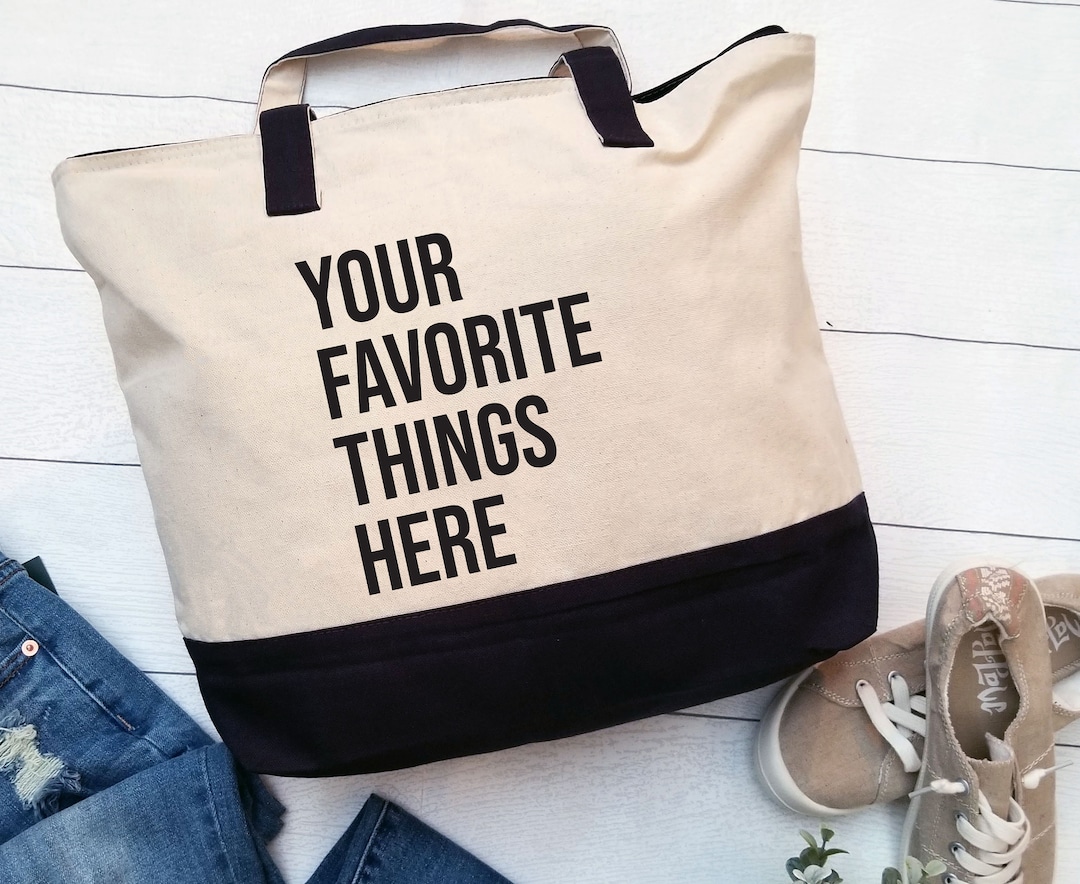Custom Tote Bags, Personalized Tote Bags, Favorite Things Tote, Print ...