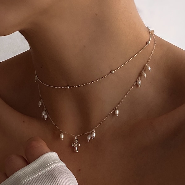 Simple Pearl Set - Etsy