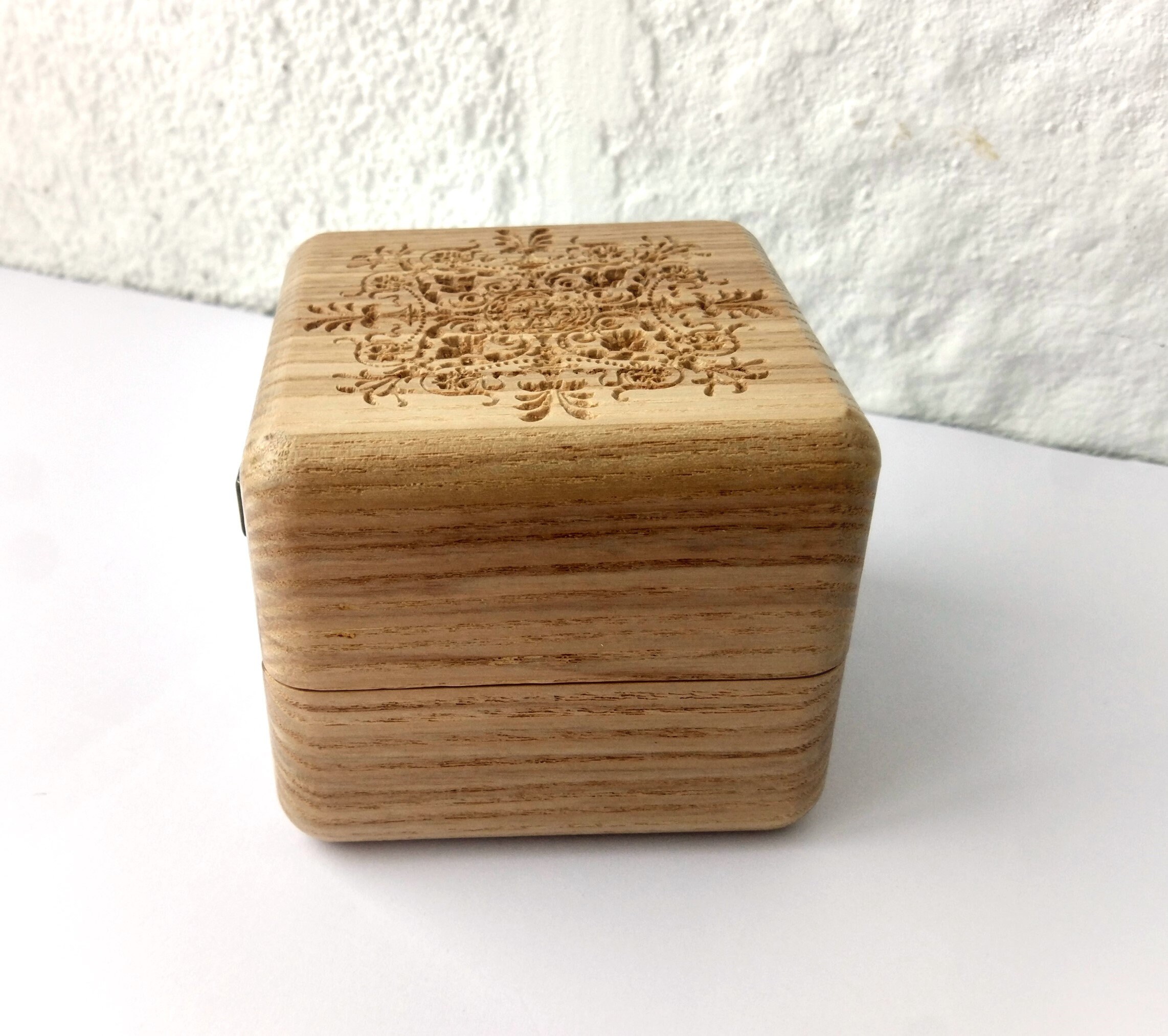 Jewelry Box, Wood Box, Ash Box, Small Gift Box, Engraving Box, Retro ...