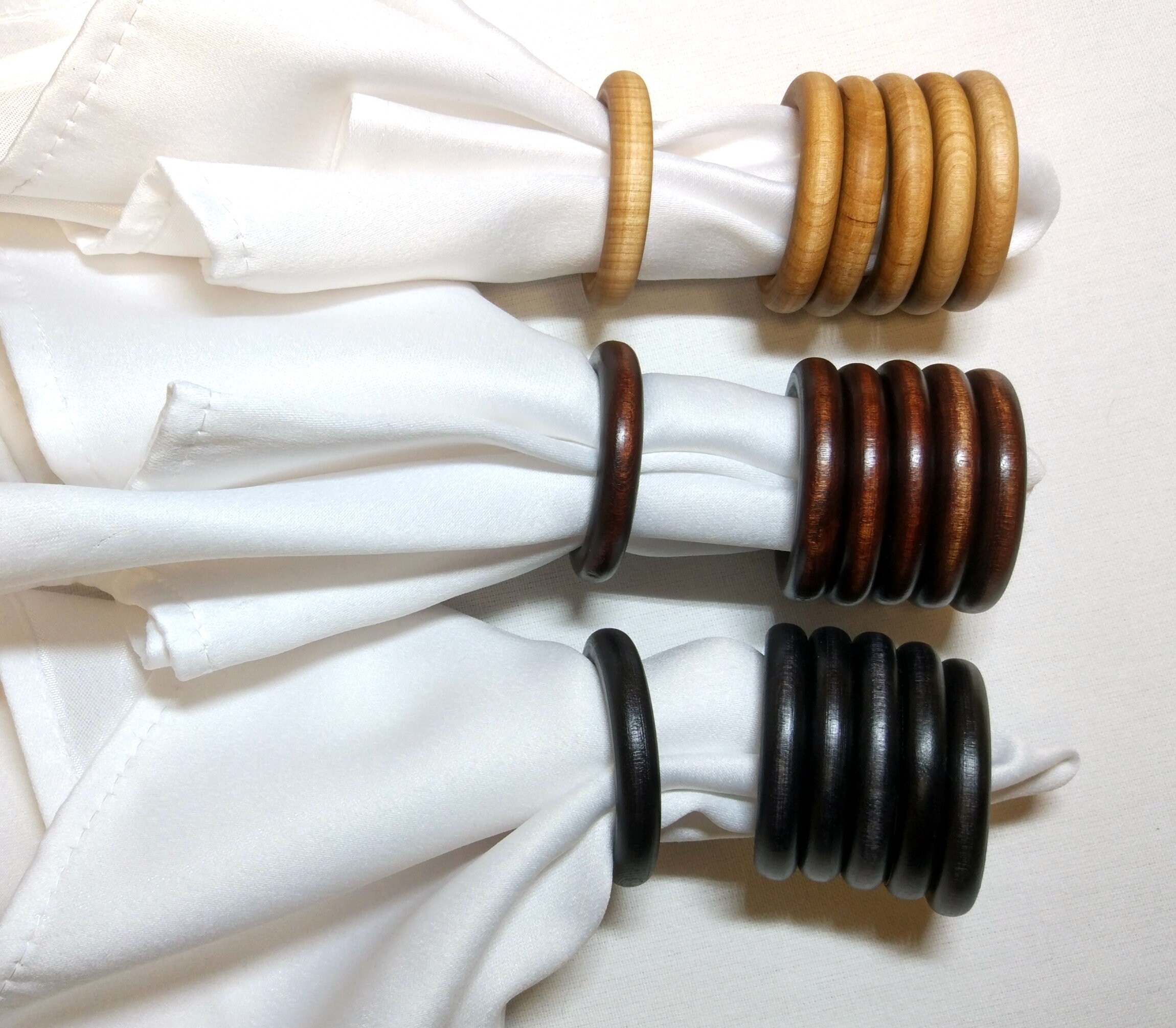 Handcrafted Wooden Rustic Style Napkin Rings: A Cozy Touch for - Etsy