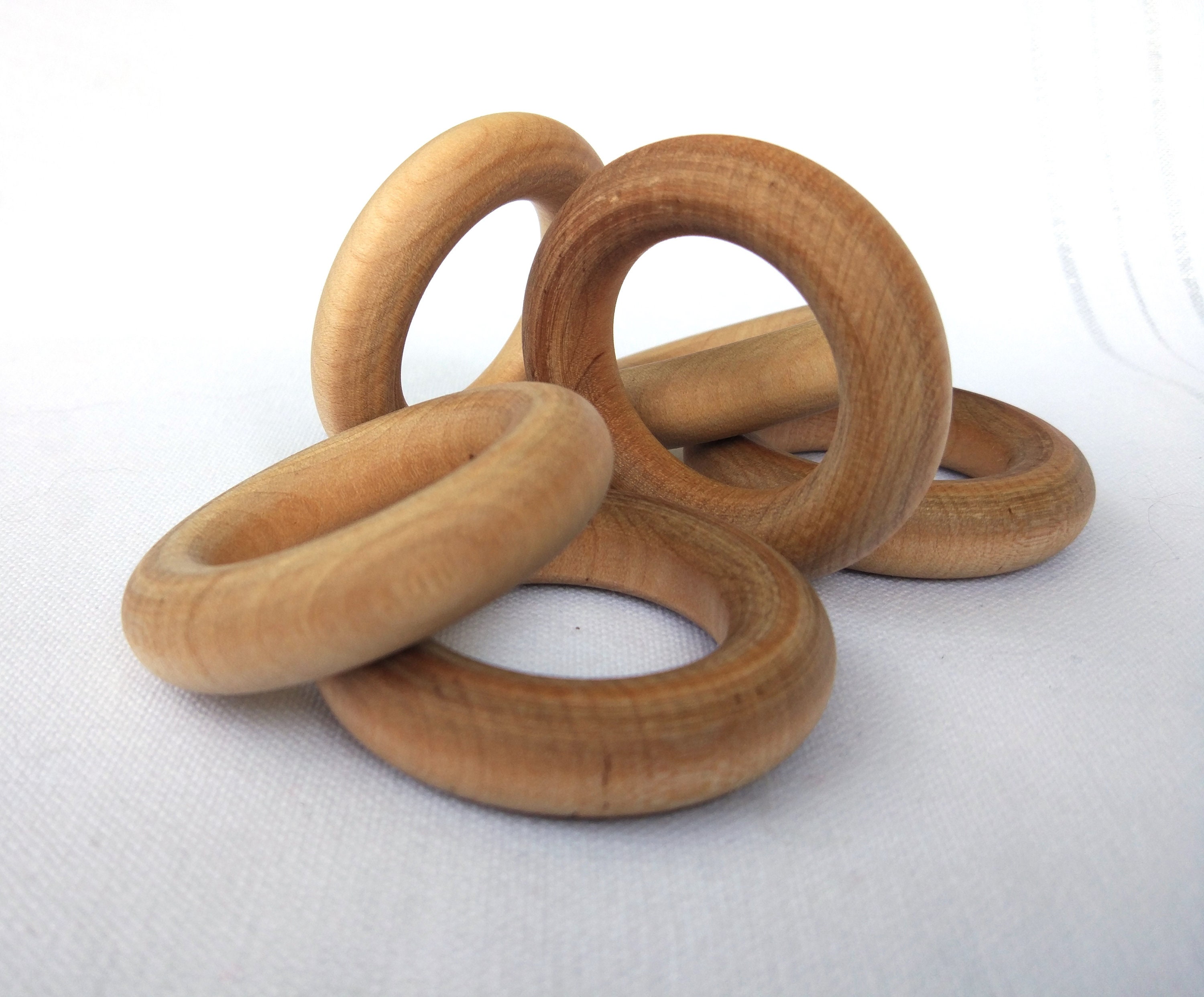 Wooden Napkin Rings. Set of Wooden Napkin Rings. Six Napkin Ring Set ...