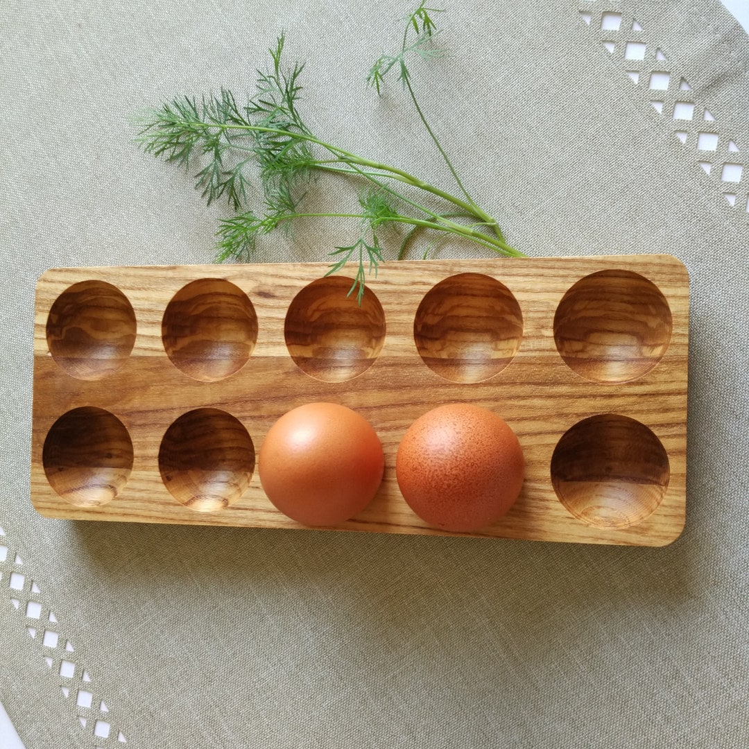 Egg Holder, Wooden Egg Holder, Ash Wood Egg Holder, Easter Egg Storage ...