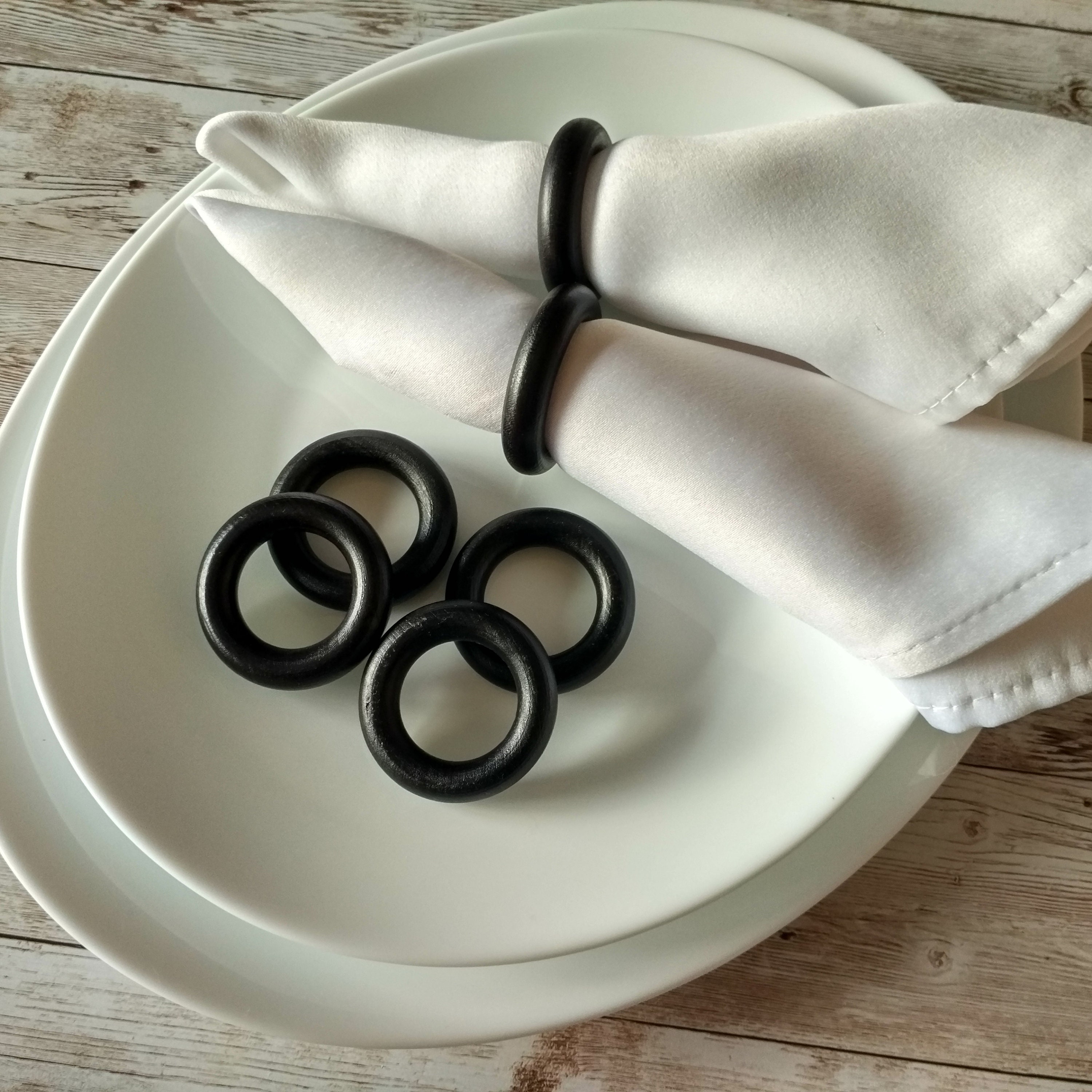 Wooden Napkin Rings. Set of Wooden Napkin Rings. Six Napkin | Etsy