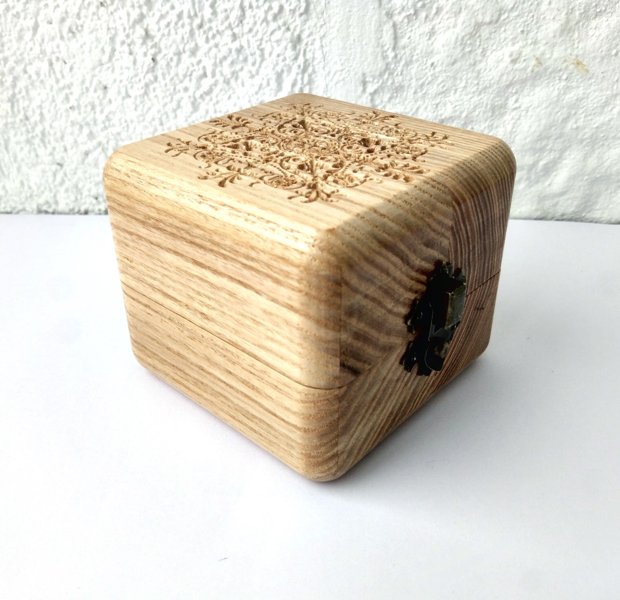 Jewelry Box, Wood Box, Ash Box, Small Gift Box, Engraving Box, Retro ...