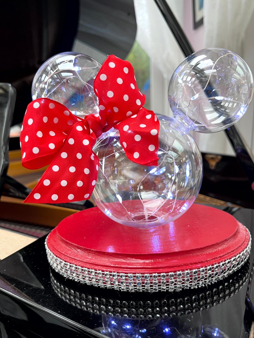 Polka Dot Mouse Accent Light, Mouse Nightlight, Mouse Desk Lamp, Kids ...