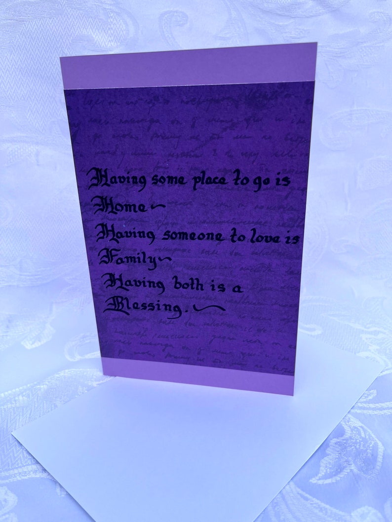 Card for Family, Home, Family, Blessing, Gift for Parent or Sibling ...