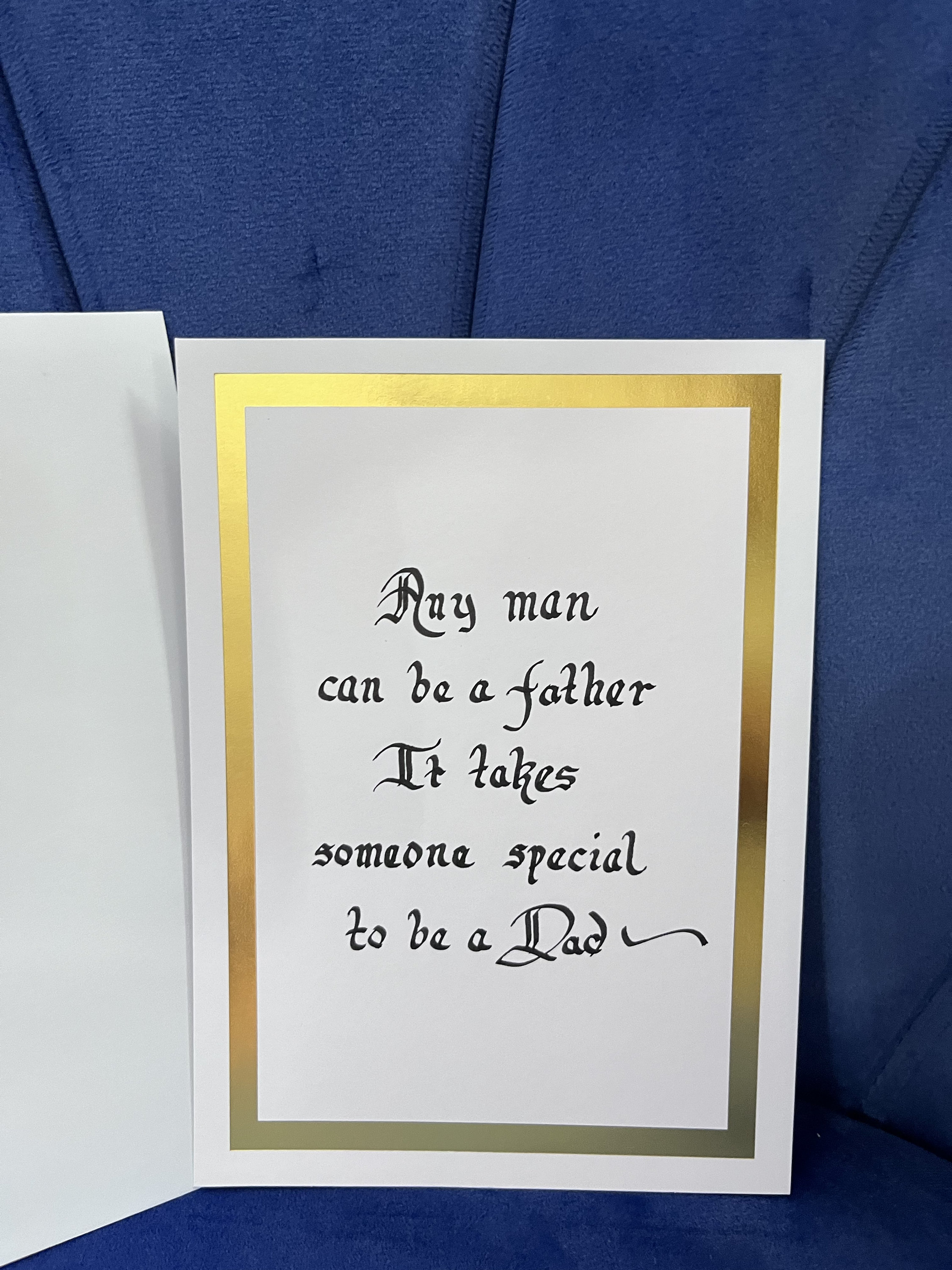Father Greeting Card, Calligraphy Dad Poem, Special Father Poem ...
