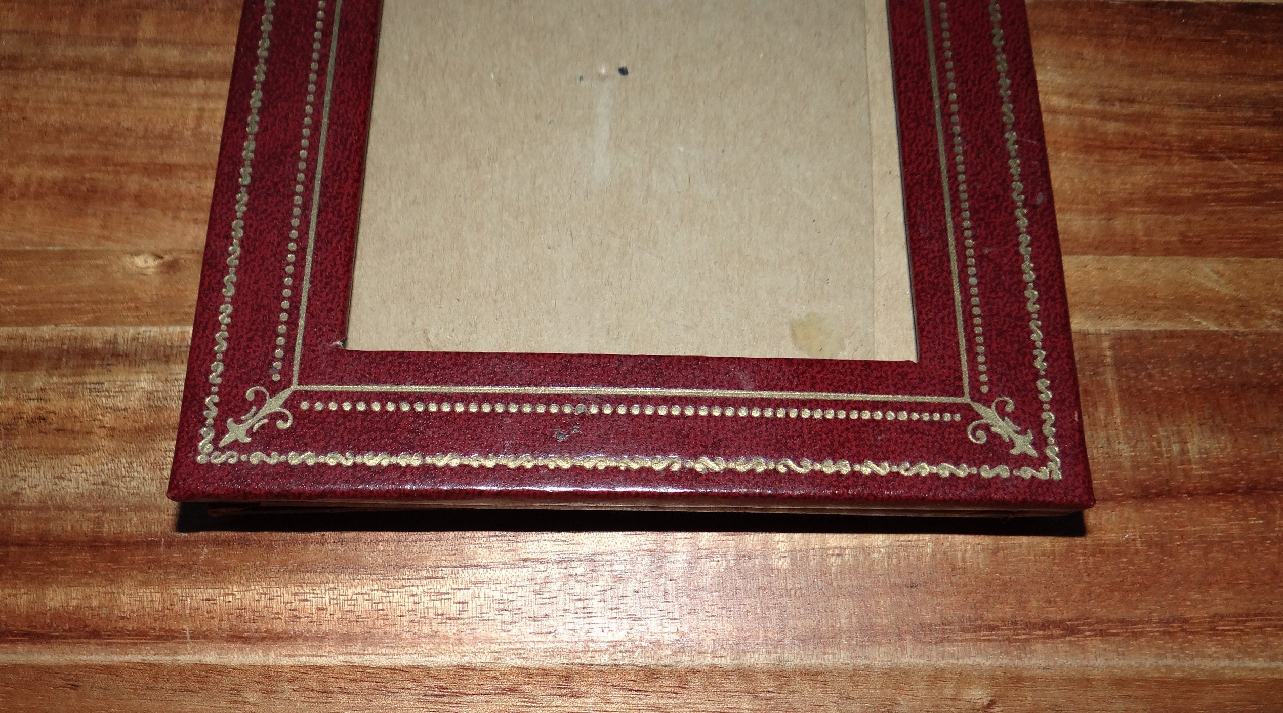 Vintage Maroon and Gold Frame - Etsy