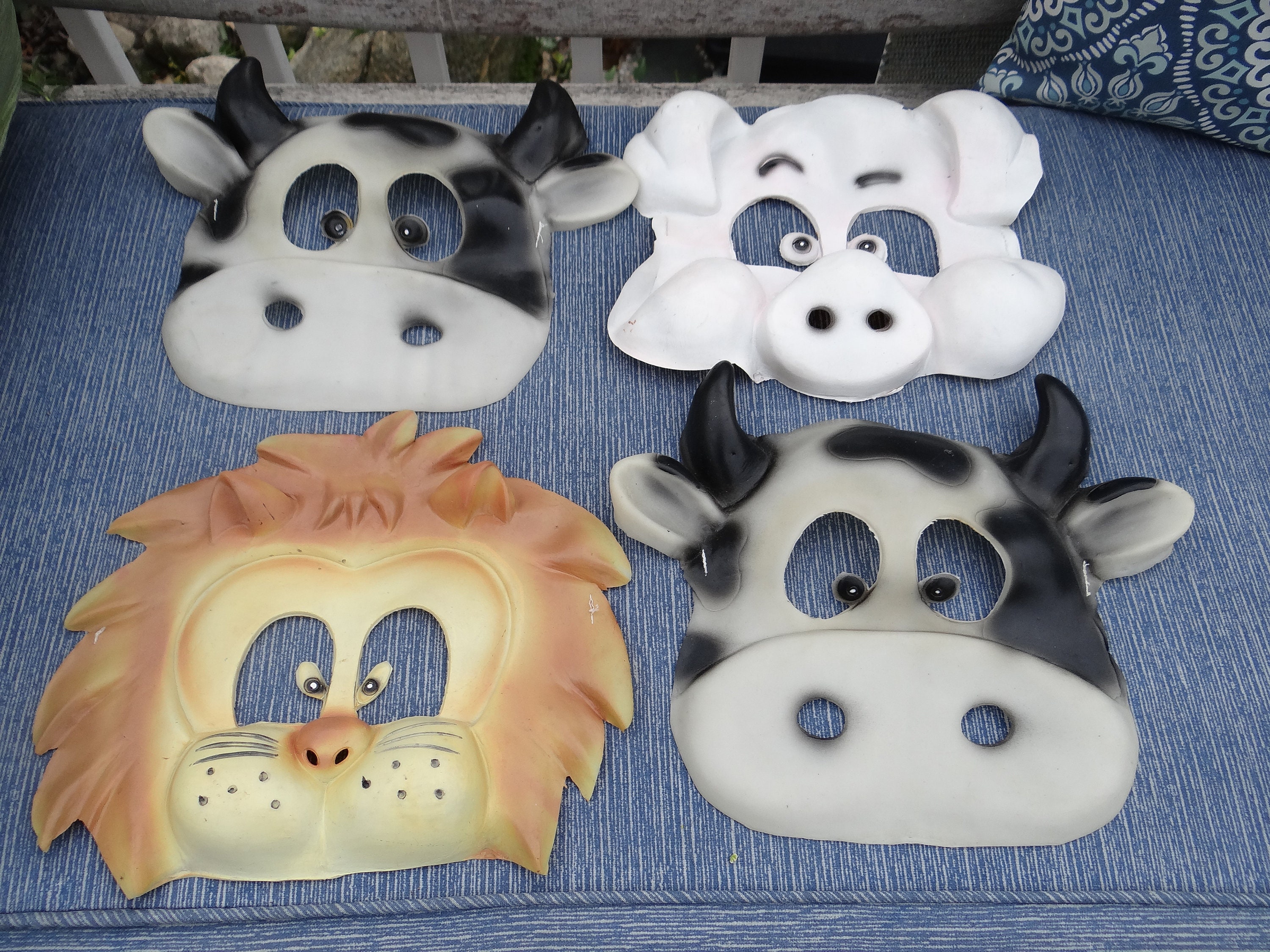 Animal Masks Cow, Pig and Lion - Etsy