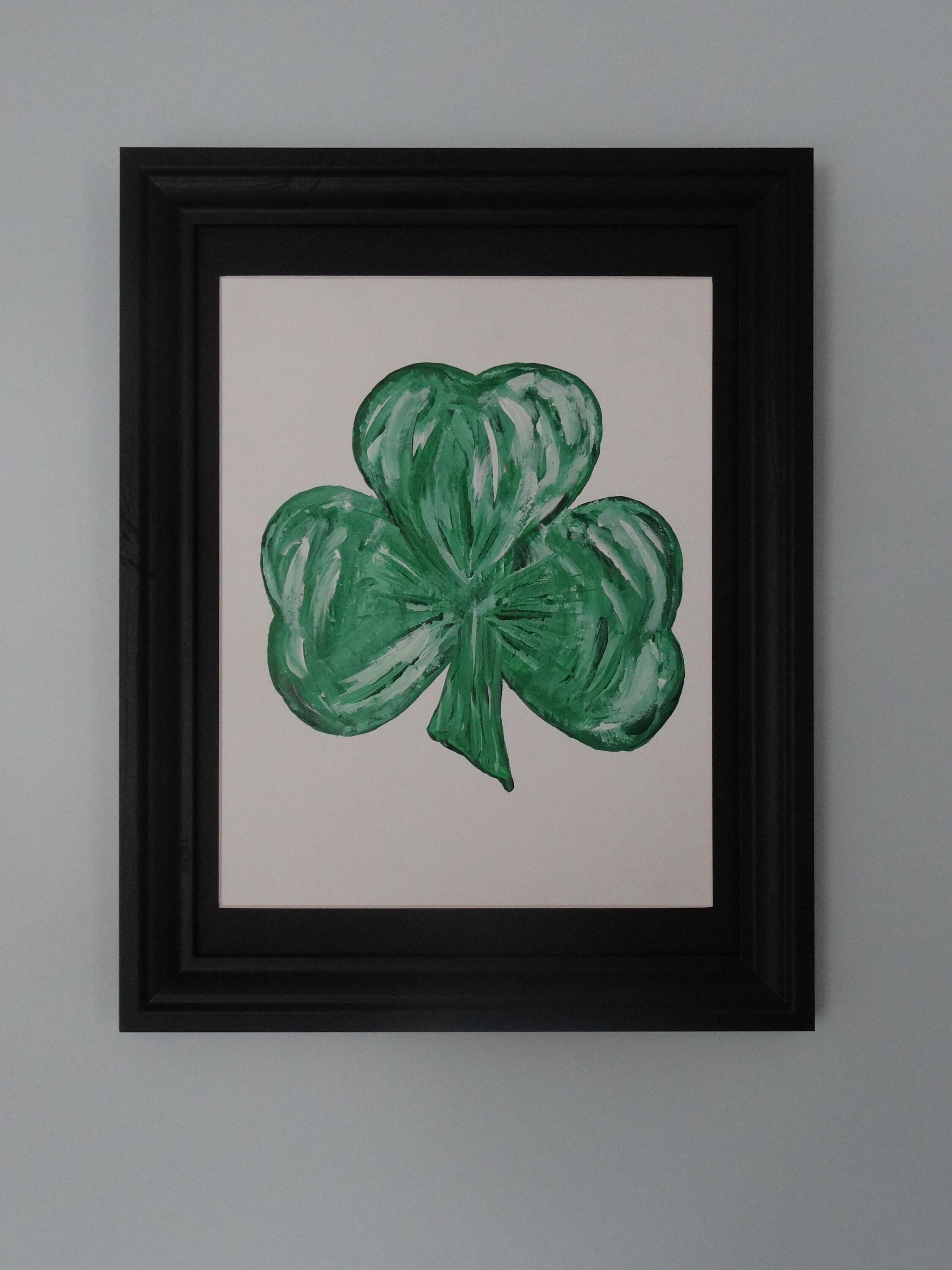 Framed Shamrock Painting Approx. 18.75 X 14.75 In - Etsy UK