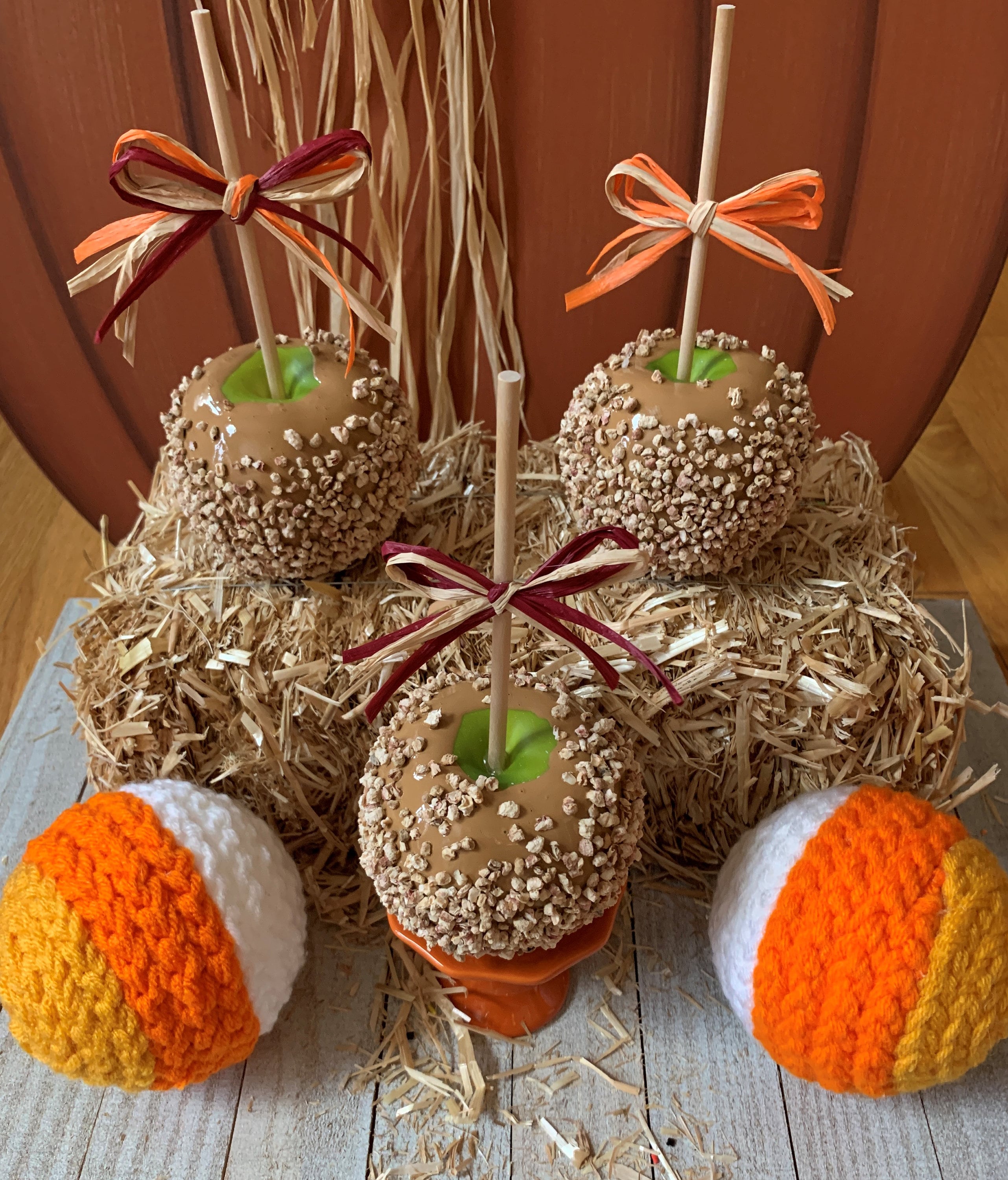 Realistic Fake Candy Apple: Caramel Pecan Nut Faux Food Prop, Tier Tray ...