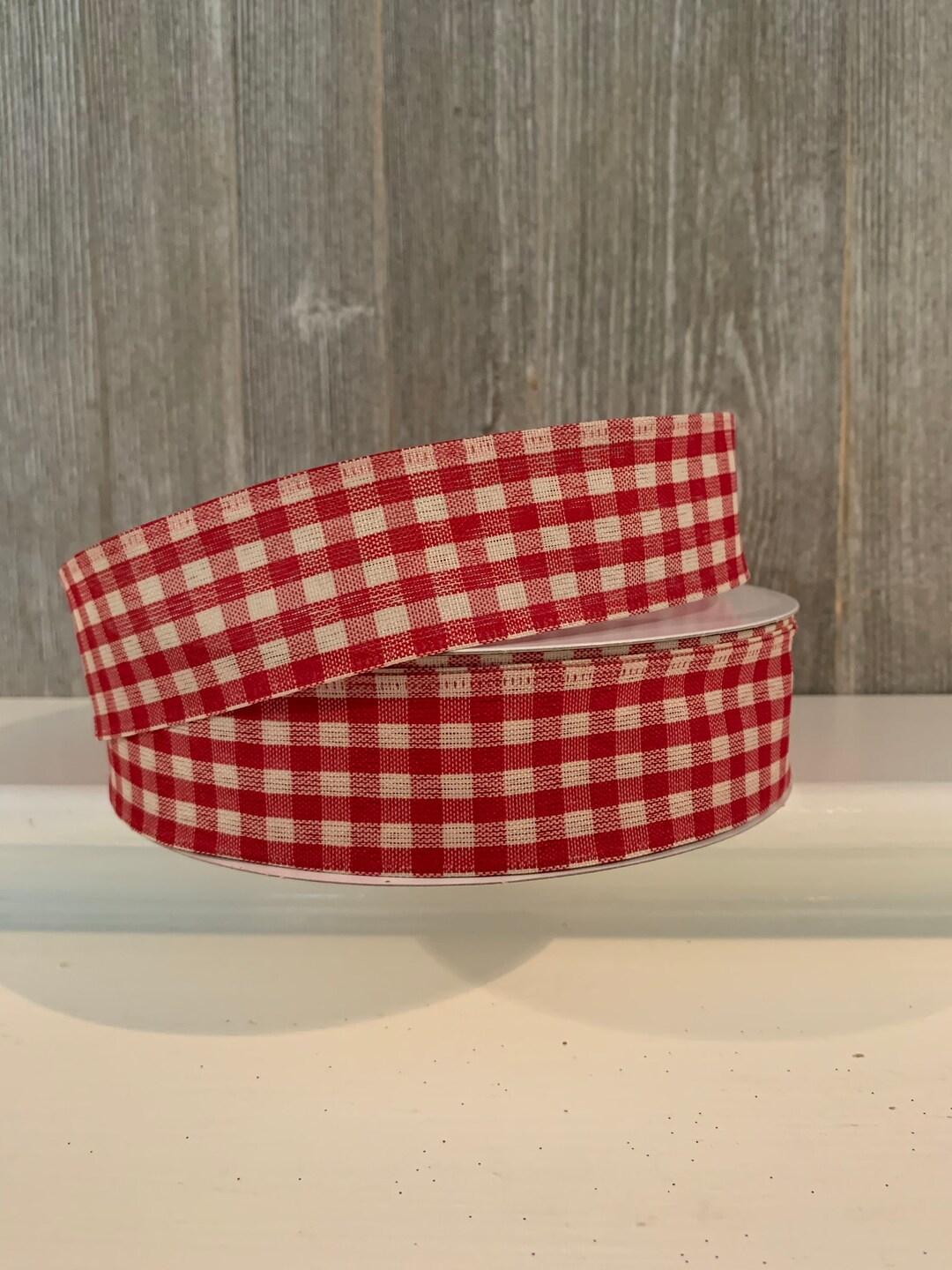 Primitive Gingham Check Ribbon,red and Tan Check Ribbon,burgundy Tea ...